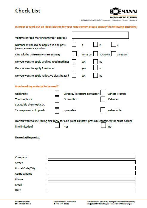 Maschinen | Hofmann - Road Marking & Line Marking